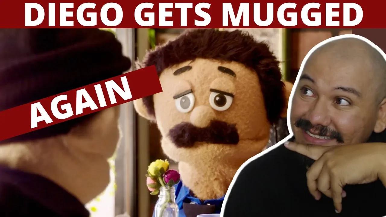 Latino Reacts to Diego Gets Mugged Again | Awkward Puppets Reaction