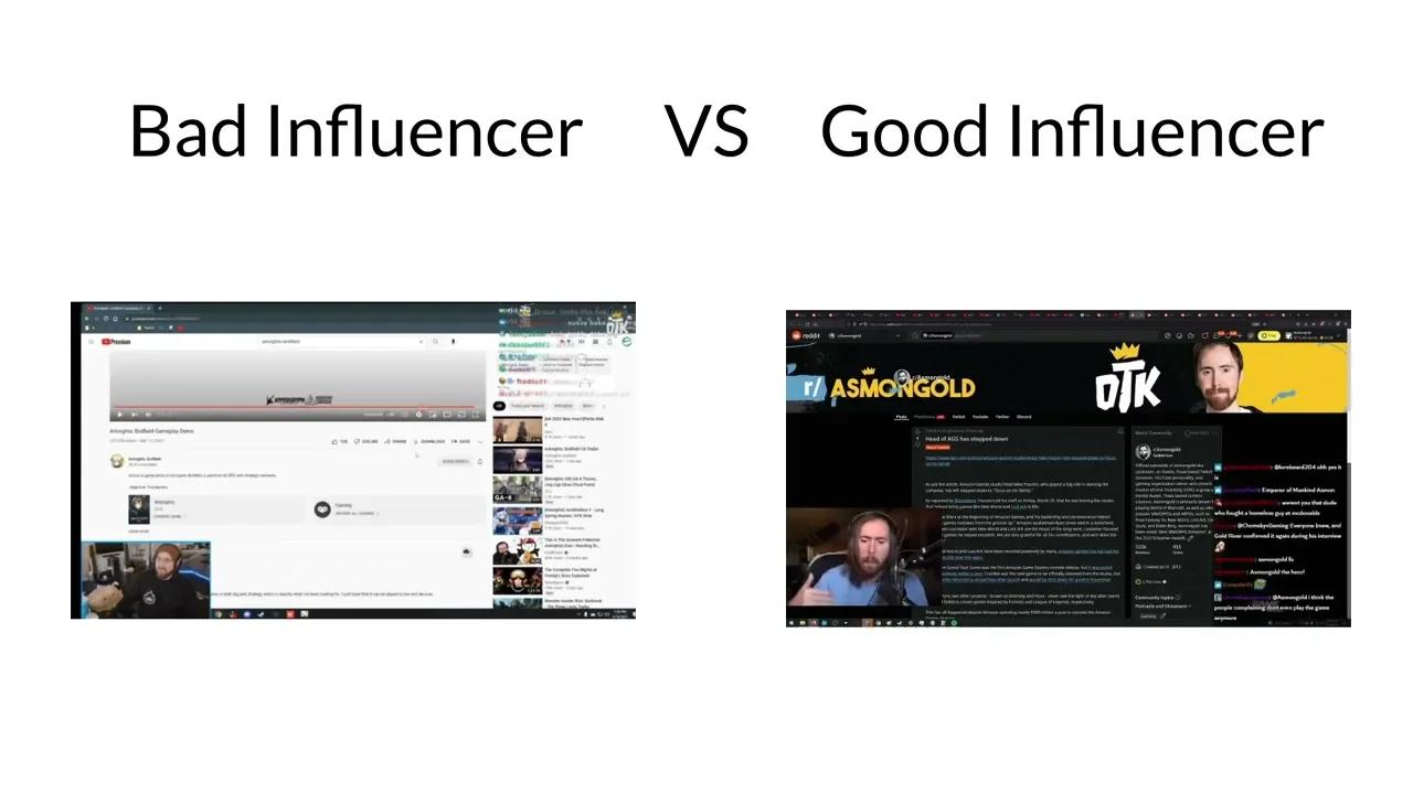 Bad Influencer vs Good Influencer