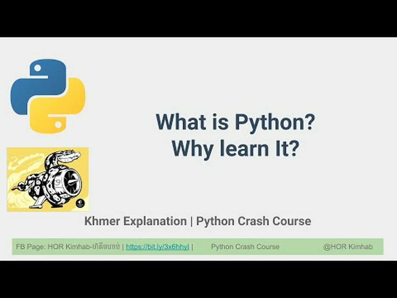01. What is python and why learn it - Khmer HKimhab
