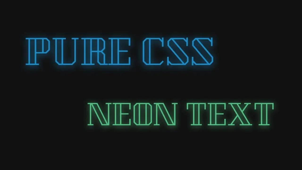 CSS Neon Text Effect