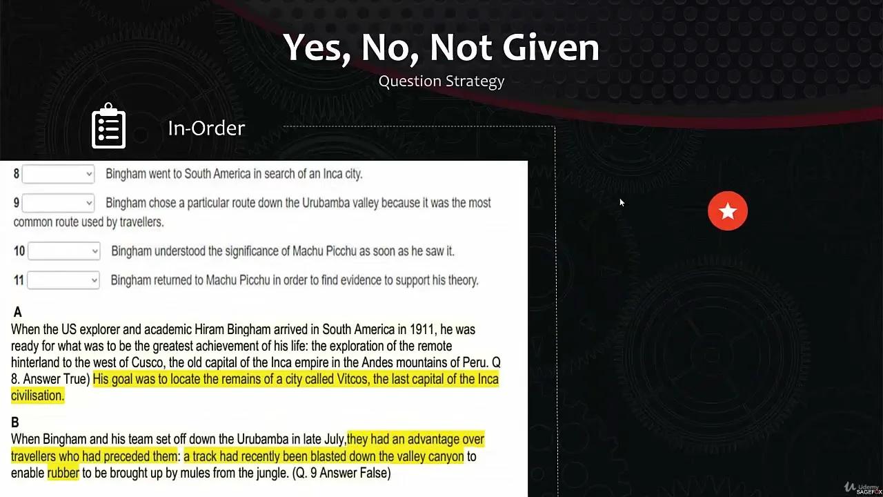 11 Yes, No, Not Given Question Strategy and Tactics