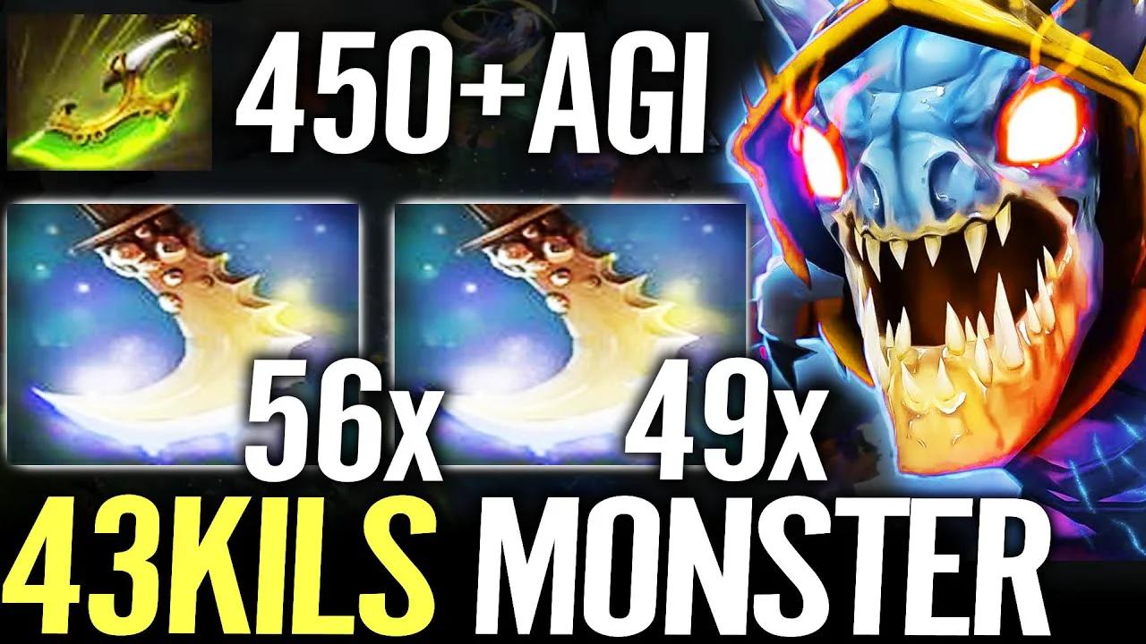 🔥 43KILLS 100% Best SLARK Carry — 450+ AGI Swift Blink + Aghanim ...