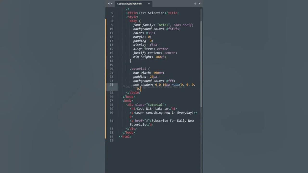 Colorful Text Selection Html Css