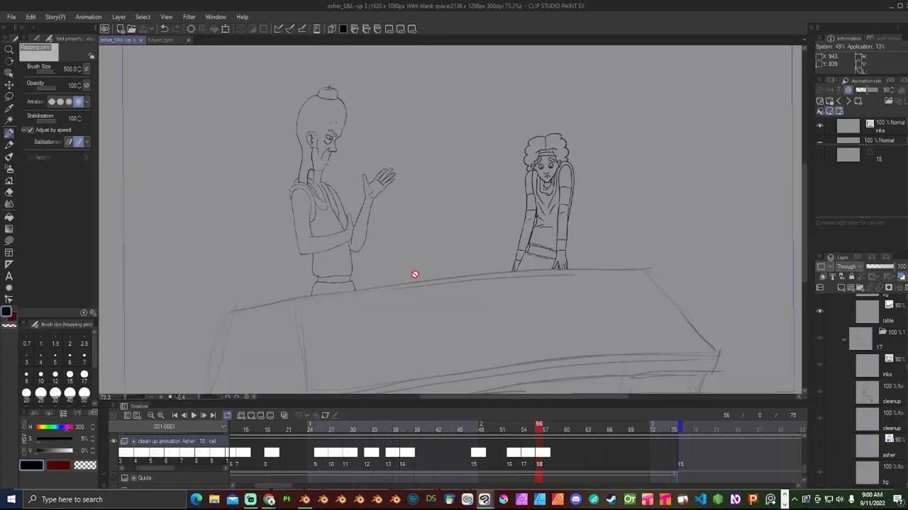 Working on a fan animation from Salt and Light in Clip Studio Paint EX ...