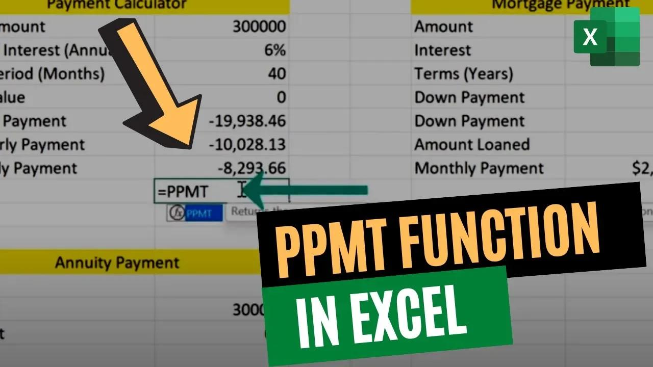How to use PPMT Function in Excel | Financial Functions