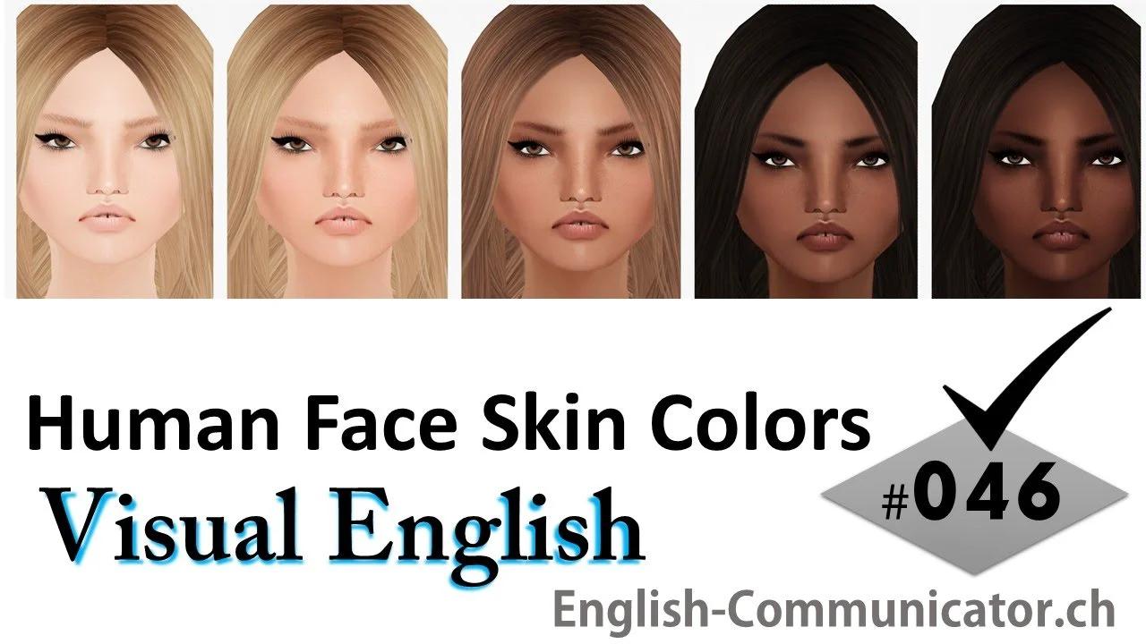 #046 Visual English Language Learning Practical Vocabulary Human Faces ...