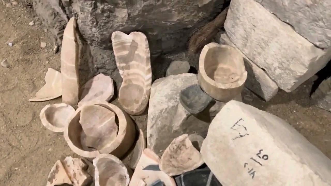Ancient tunnels under the Step pyramid in Egypt