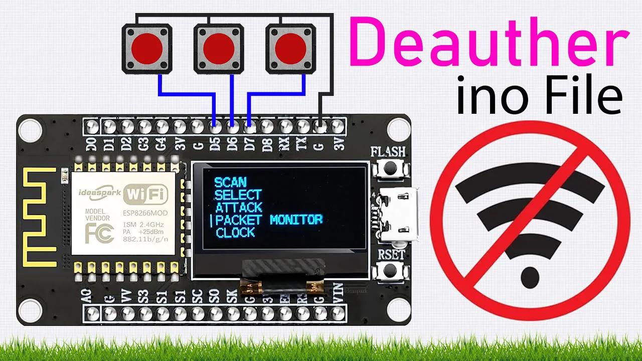 How to Install Deauther INO File on NodeMCU ESP8266 with 0.96 Inch OLED Display | Step-by-Step Guide