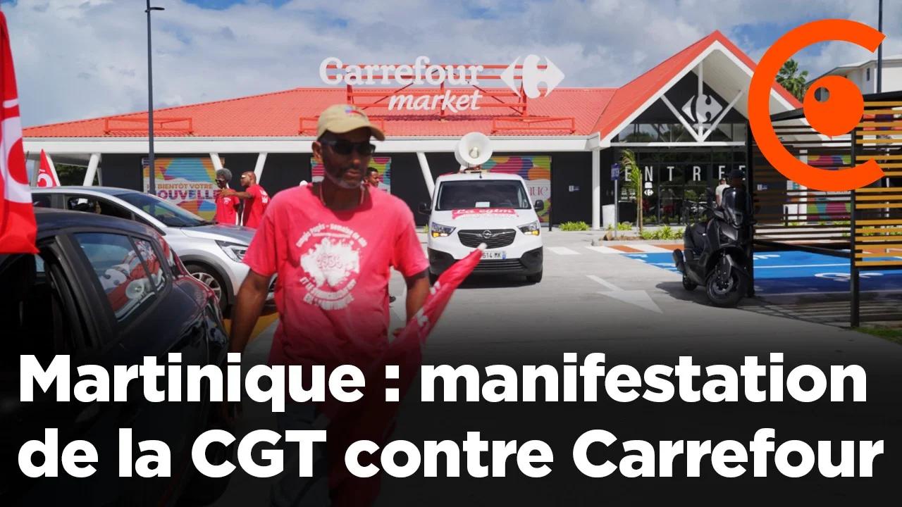 Martinique : la CGT manifeste dans un Carrefour contre la vie chère (16 ...