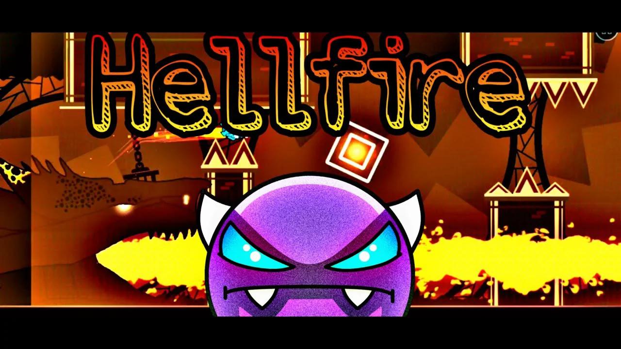 Geometry Dash "Hellfire" 100 % (weekly demon) by SpKale (On mobile)