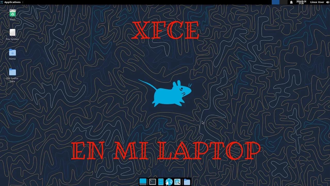 Cómo luce Alpine XFCE en mi laptop