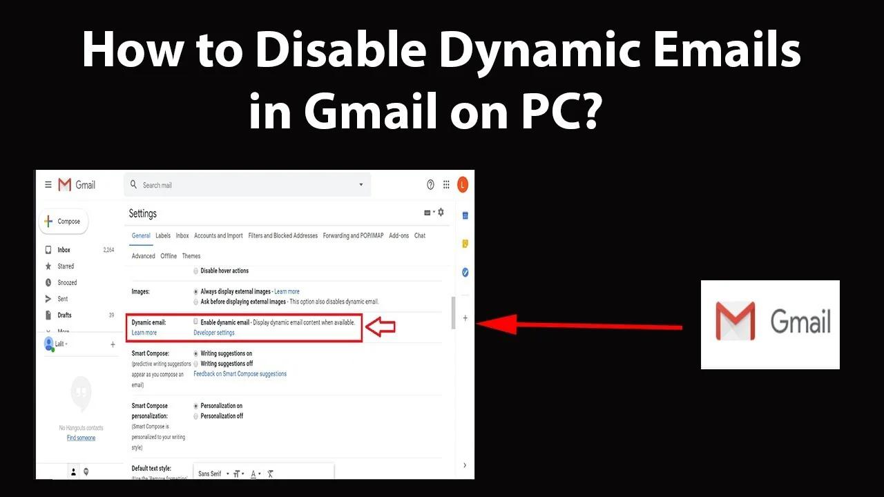 How to Disable Dynamic Emails in Gmail on PC?
