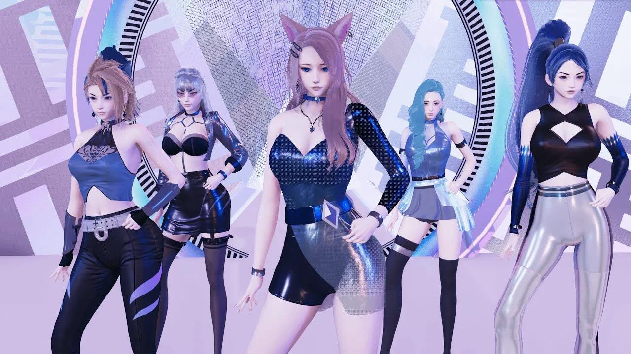 Mmd Aespa Black Mamba Kda Ahri Akali Seraphine Kaisa Sexy Kpop