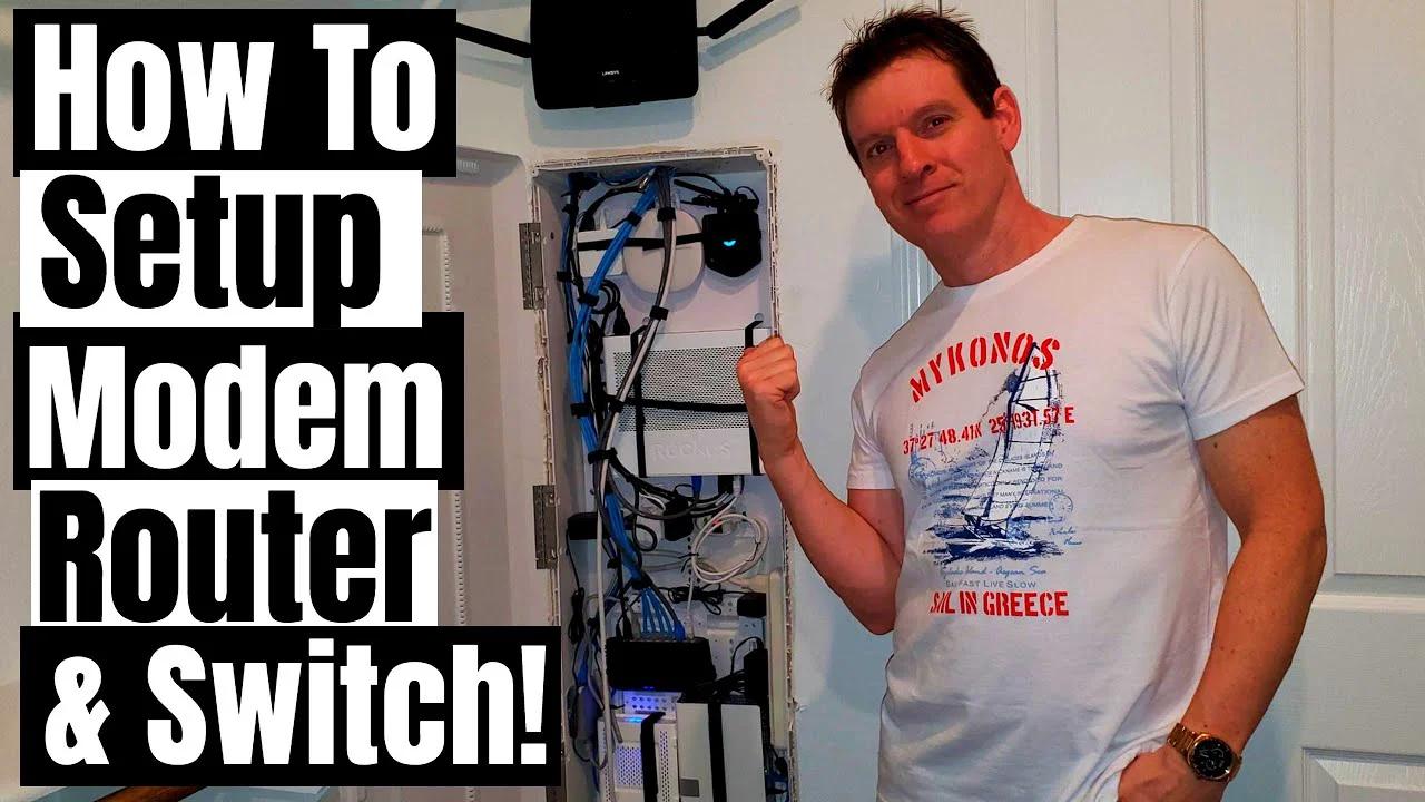 HOME NETWORKING 101 - MODEM, ROUTER & SWITCH - RESIDENTIAL NETWORK PANEL SETUP - HOW TO