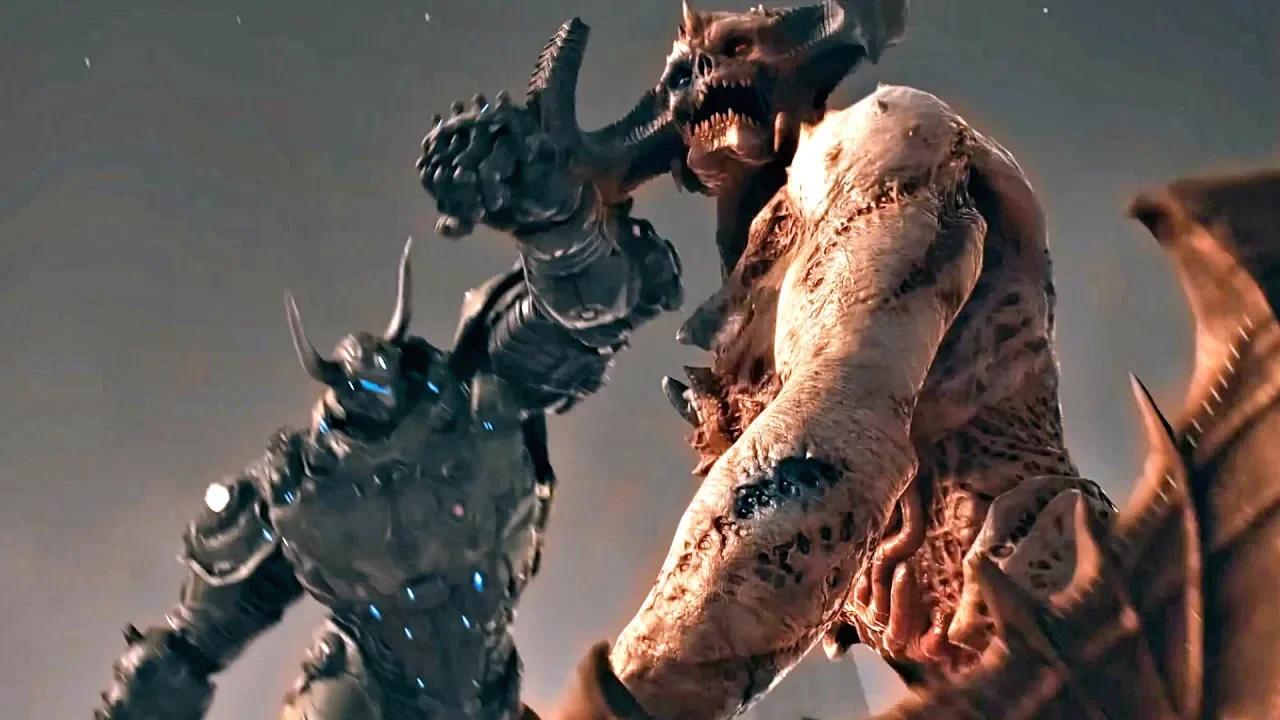 DOOM The Dark Ages - Mech Vs TITAN Boss Fight Gameplay (4K 60FPS)