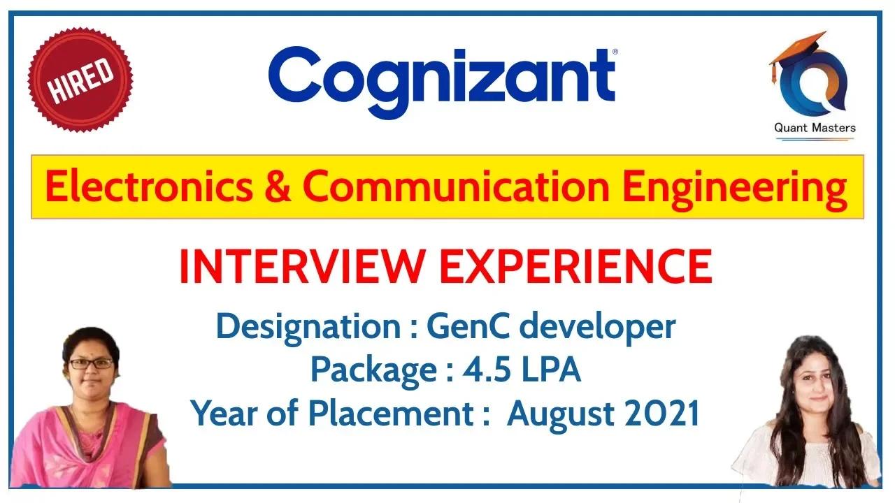 Cognizant Interview Experience - August 2021 | ECE | Gen-C Developer # ...