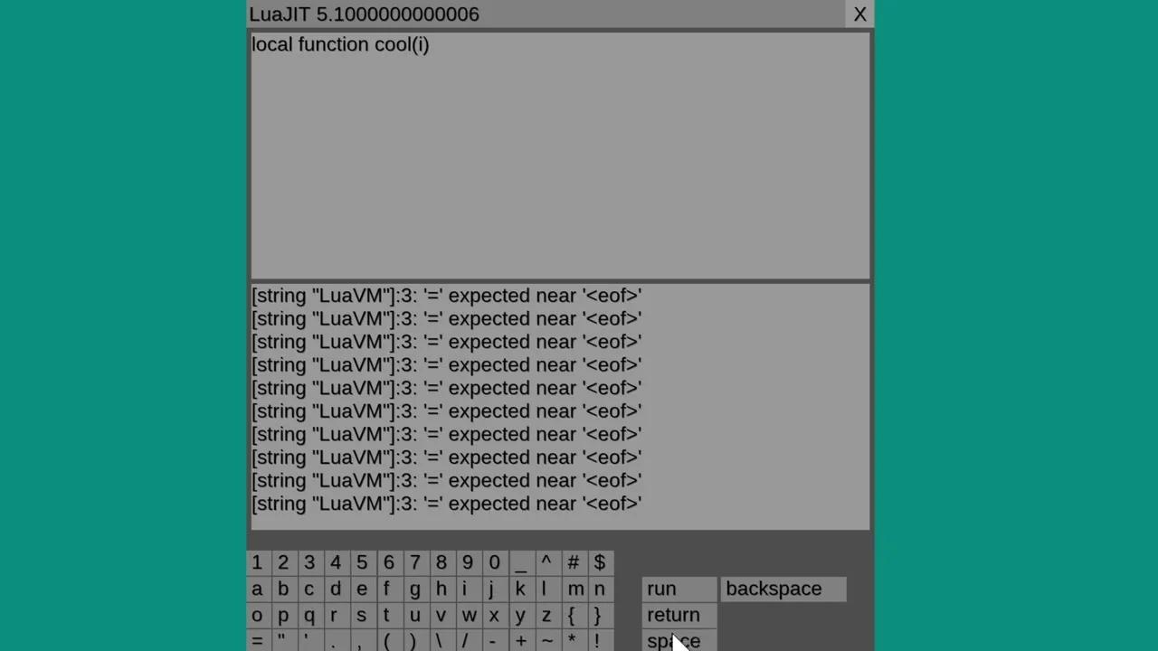mineos: LuaJIT "IDE"