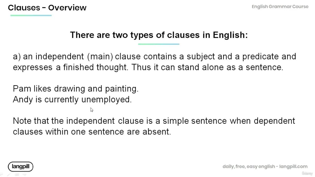 001 Learn it! Clauses What Are They