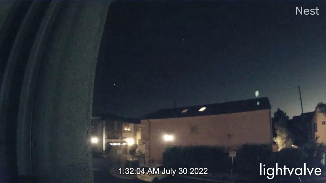 Fireball meteor seen from Los Angeles AMS #4500-2022