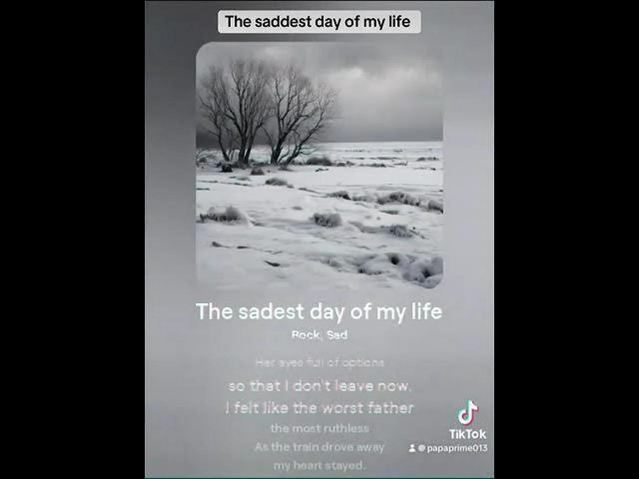 The saddest day of my life