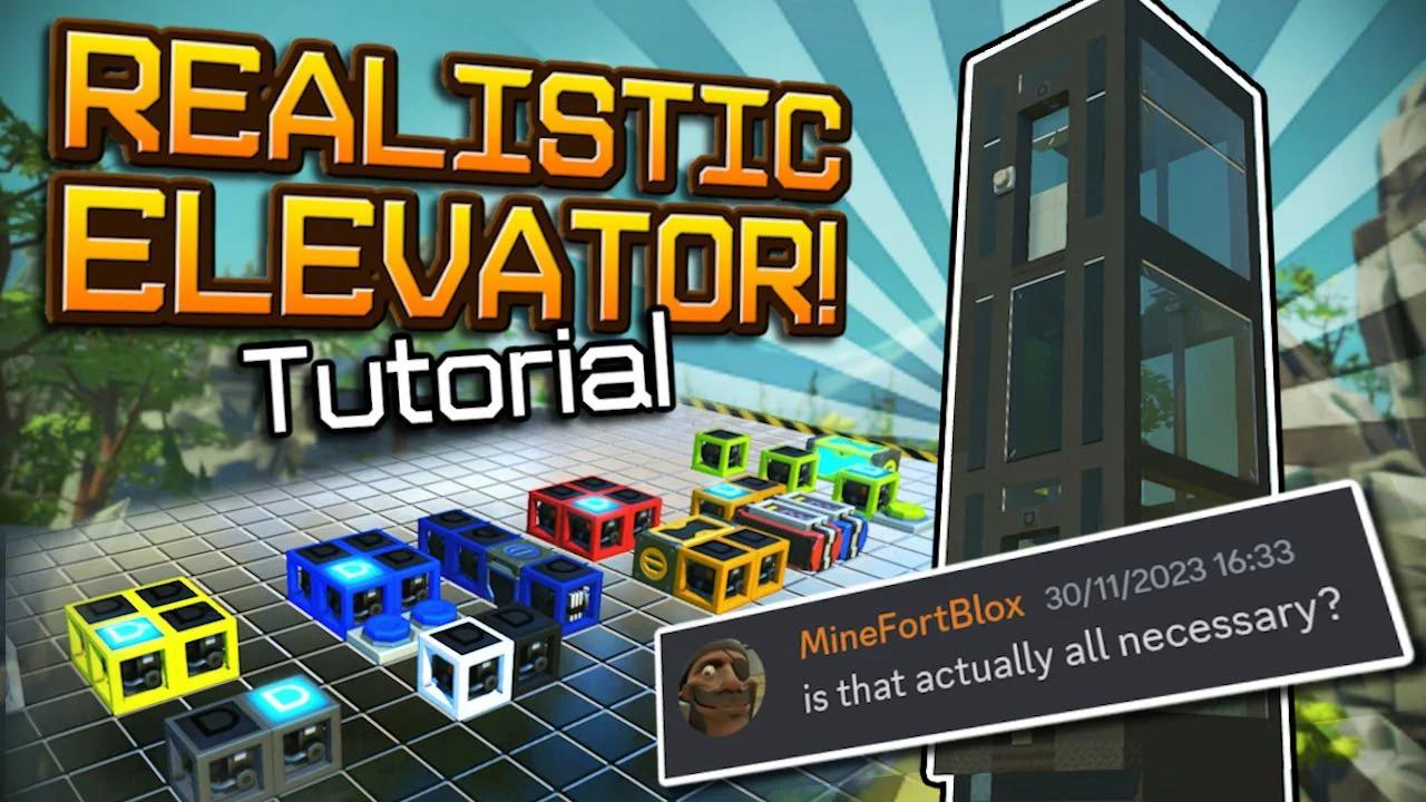 How to Build a REALISTIC ELEVATOR in Scrap Mechanic! | Logic Gate Tutorial