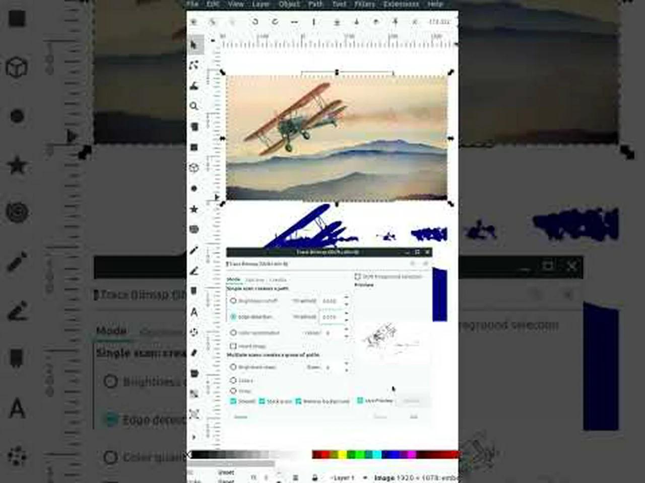 Tracing Vector Bitmap in Inkscape