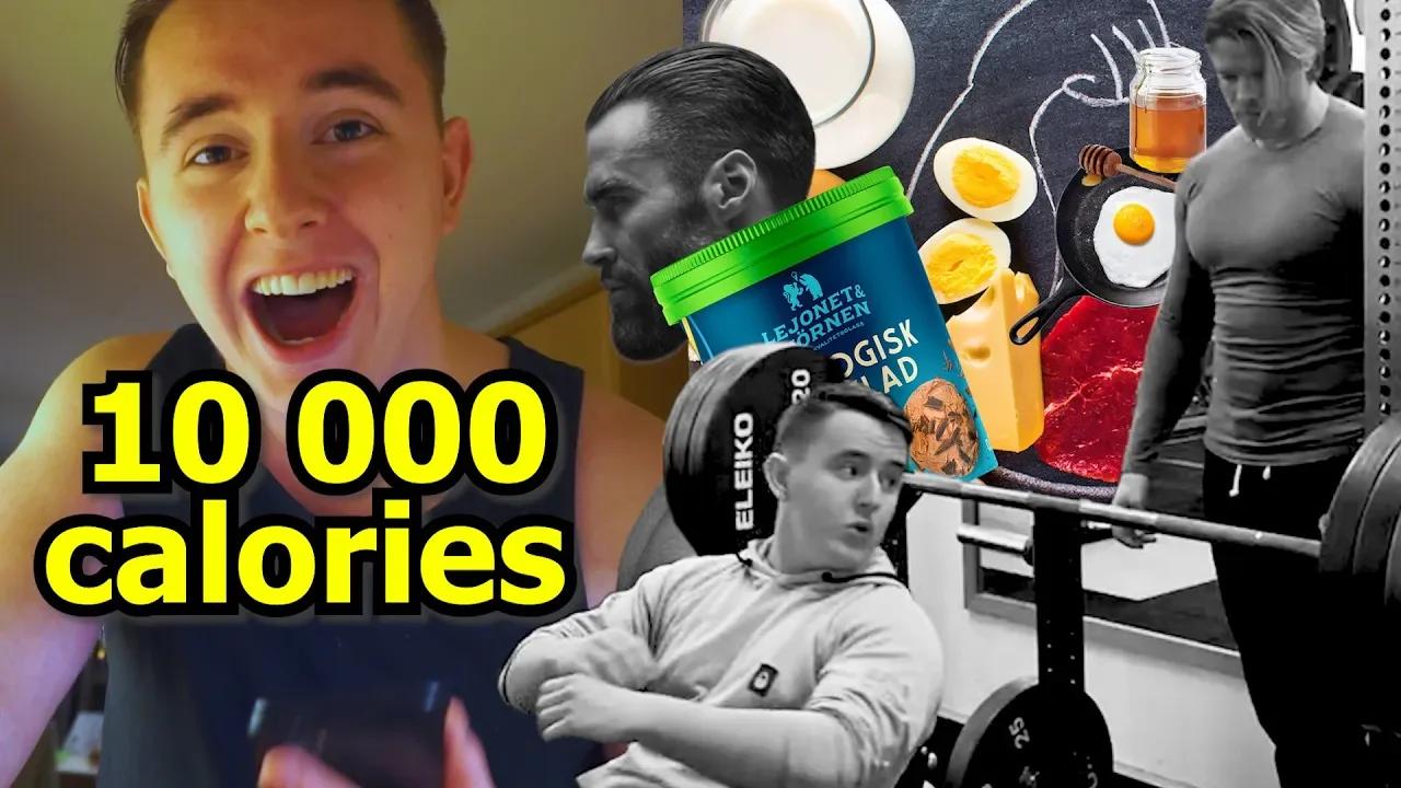 What I Eat in a Day BULK ( Carb loading 2 Days Before Bench PR )