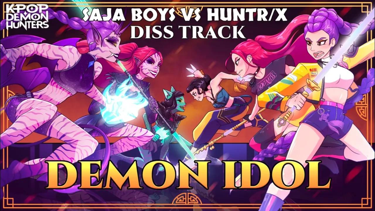 DEMON IDOL - HUNTR/X ( Saja Boys Diss Track ) [ KPop Demon Hunters ] [FULLY ANIMATED SONG]