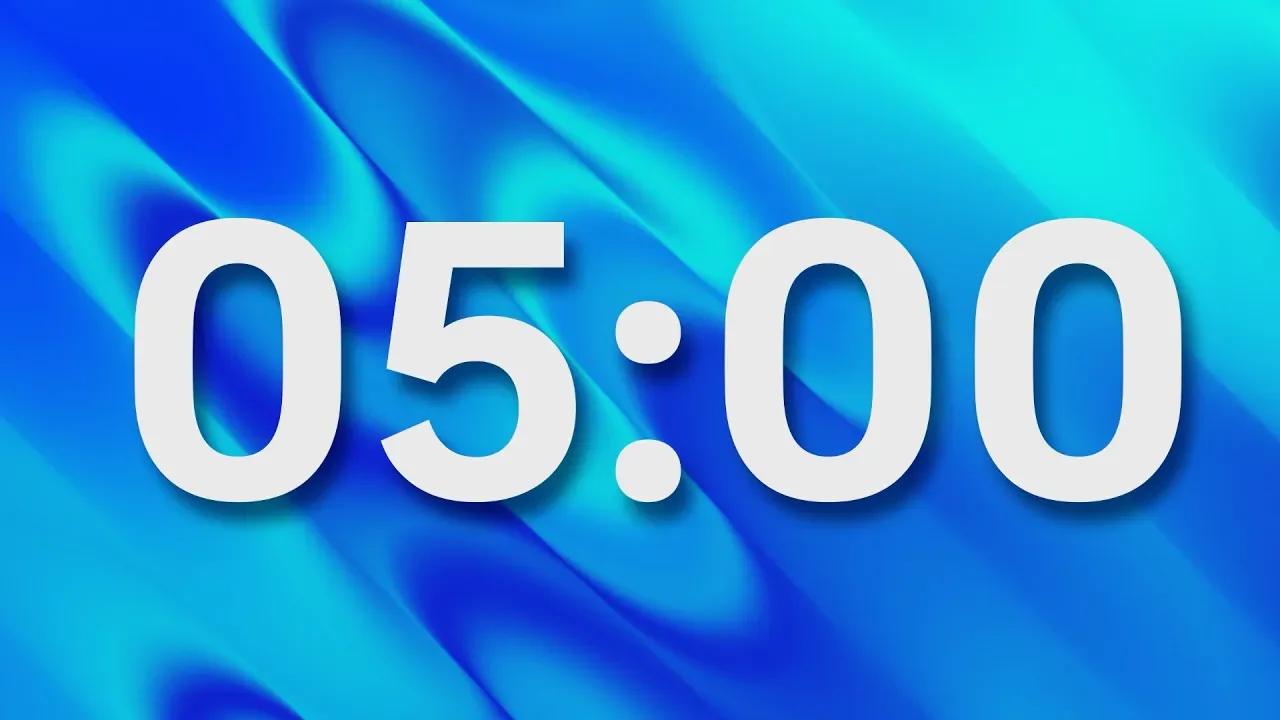 5 Minute Countdown Timer With Ticking Sound Effects And Alarm For Classroom Digital Timer