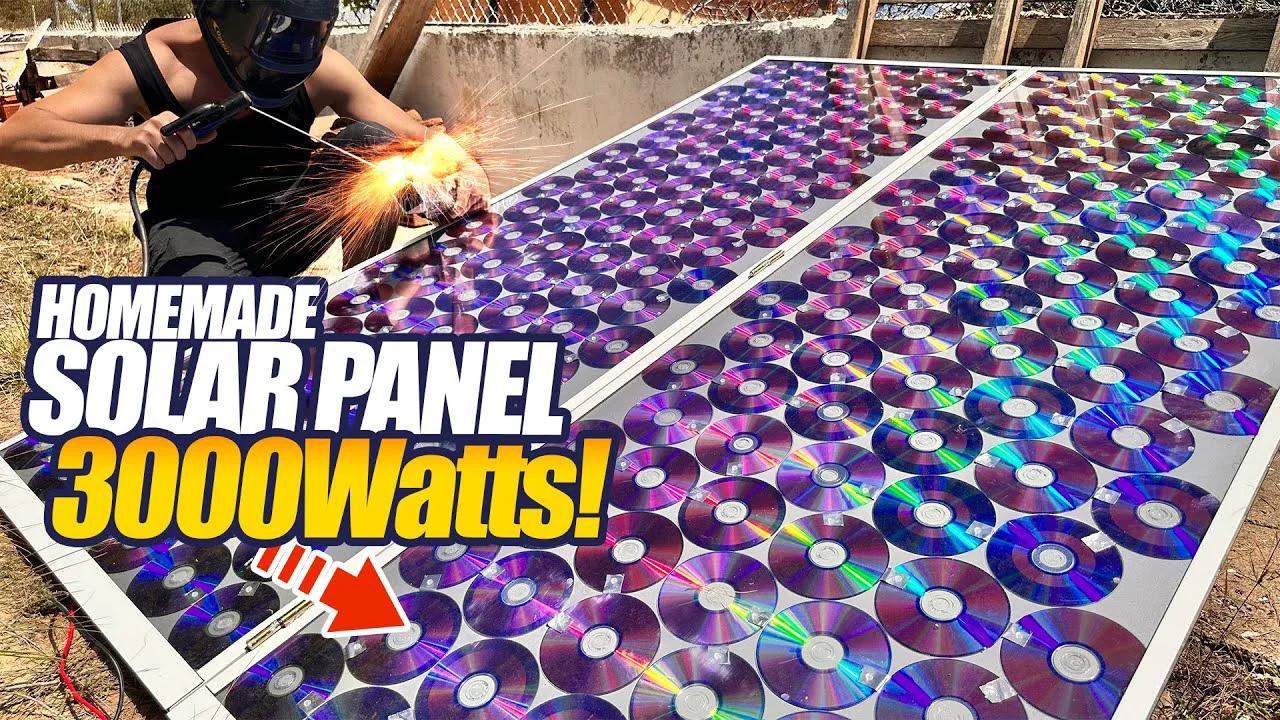 Homemade Powerful 3000w Photovoltaic Solar Panel with CD / DVD