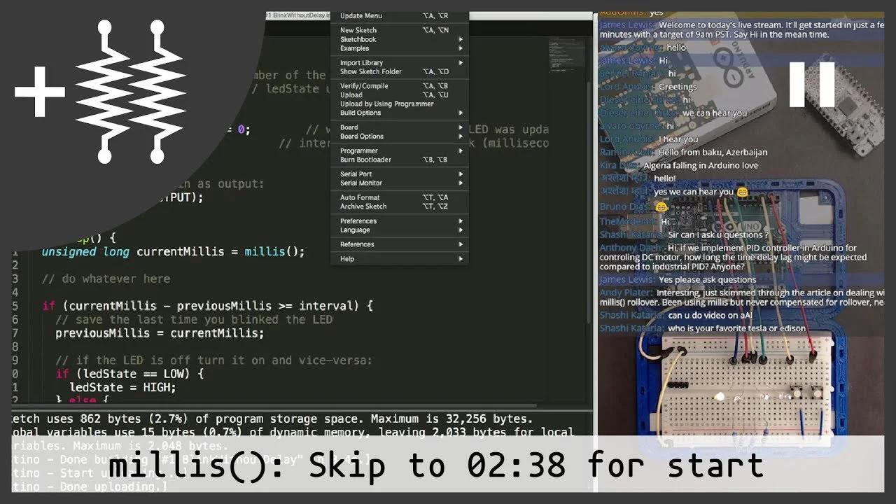 Arduino Millis Examples With Leds Addohms Live 5