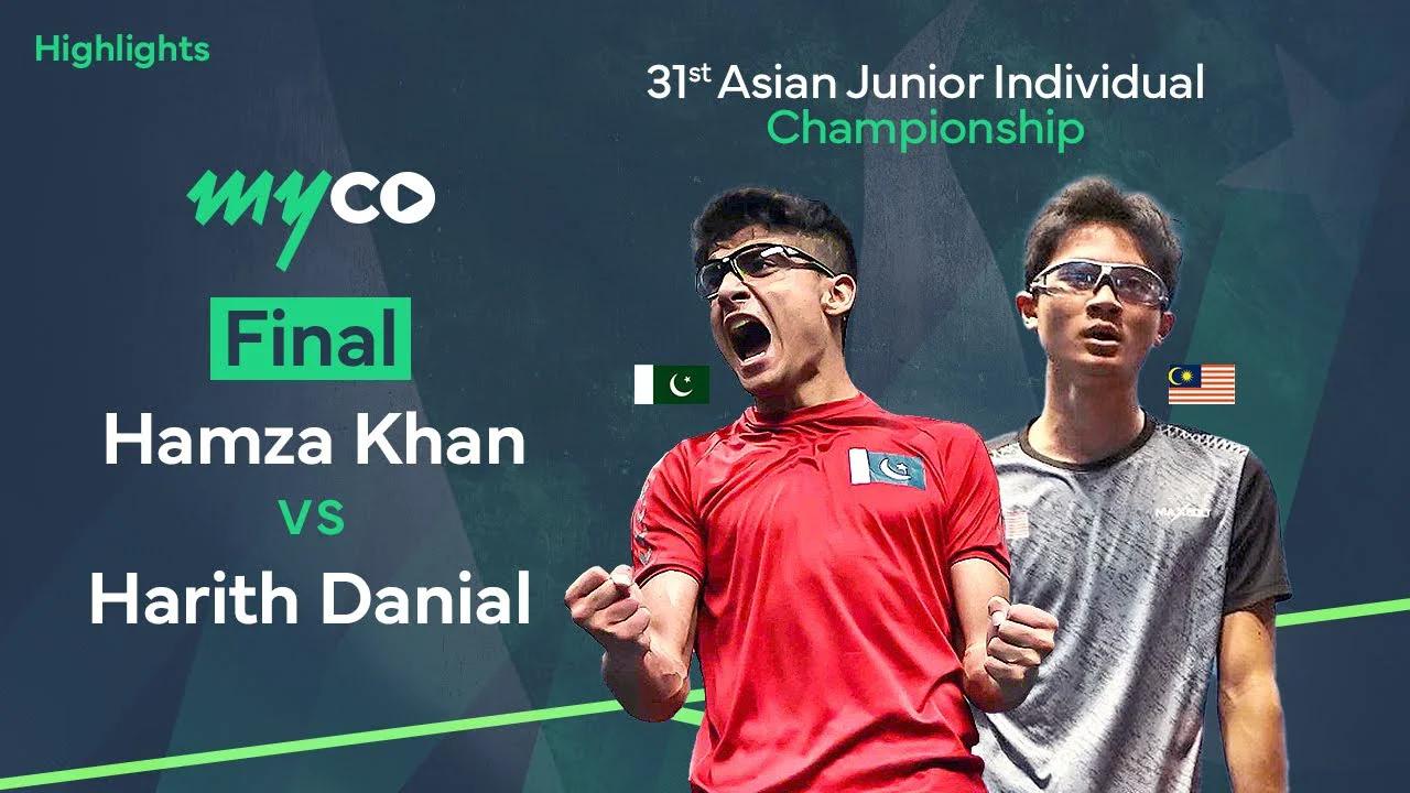 Hamza Khan vs Harith Danial | Final | 29-June-24 | 31st Asian Junior Individual Championship | Myco