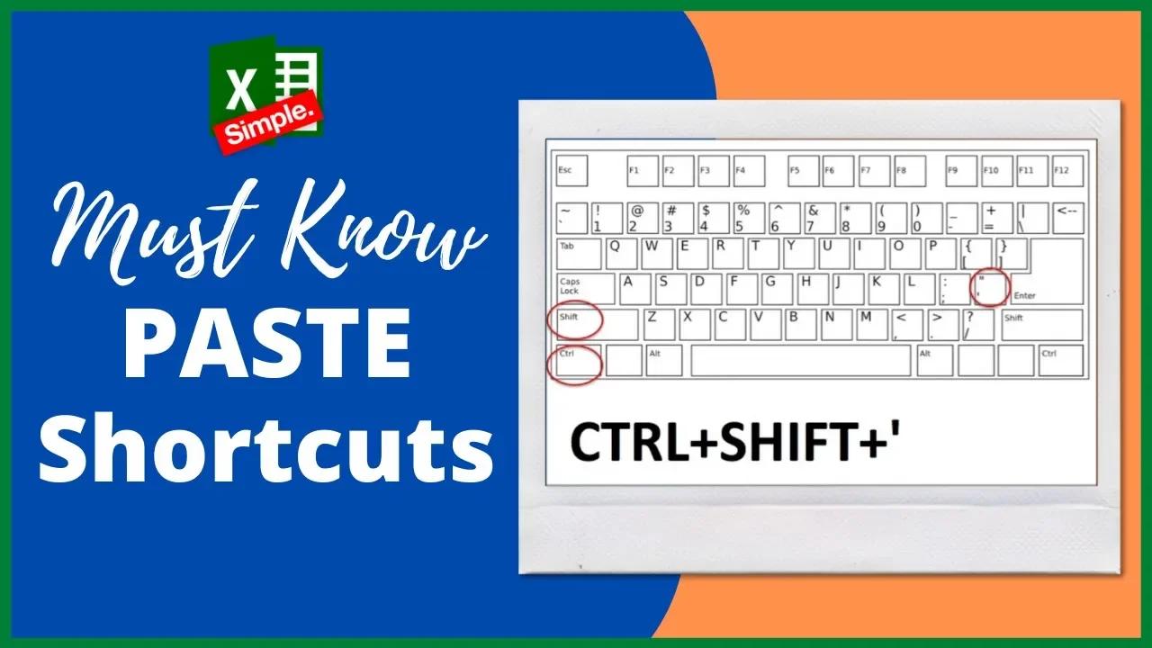 Must Know Paste Keyboard Shortcuts | Paste Commands Rarely Used in Excel
