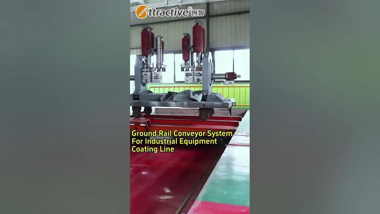 Ground Rail Conveyor System For Industrial Equipment Coating Line