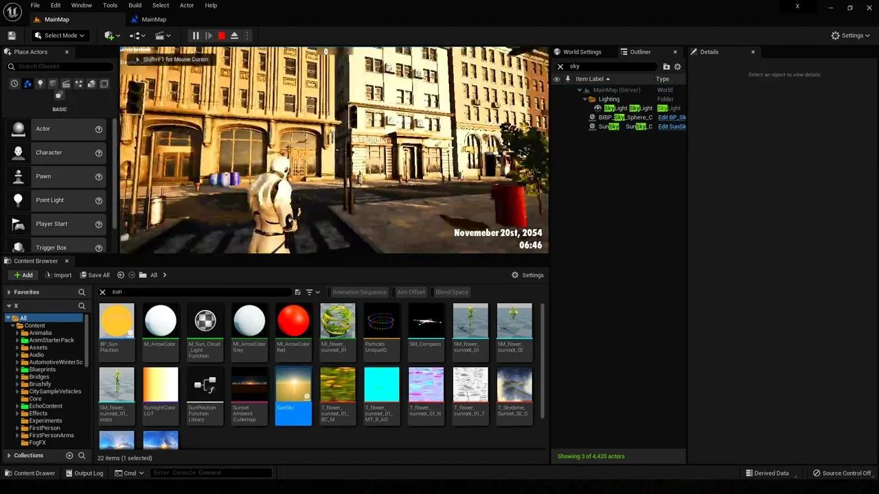 Quick and simple Day/Night cycle in Unreal Engine 5 (Blueprint-only) via the Sun Position Calculator