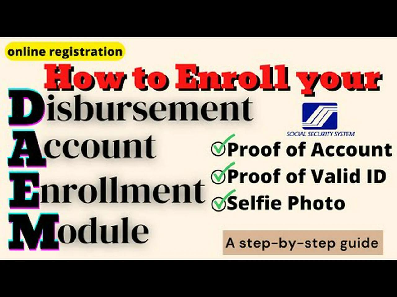 SSS Disbursement Account Enrollment Module step by step guide 2022 ...