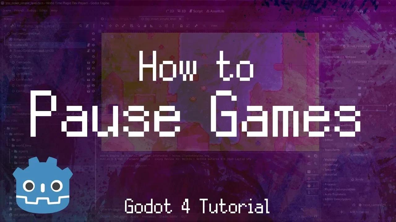How to Pause the Game - Godot 4 Gdscript Tutorial