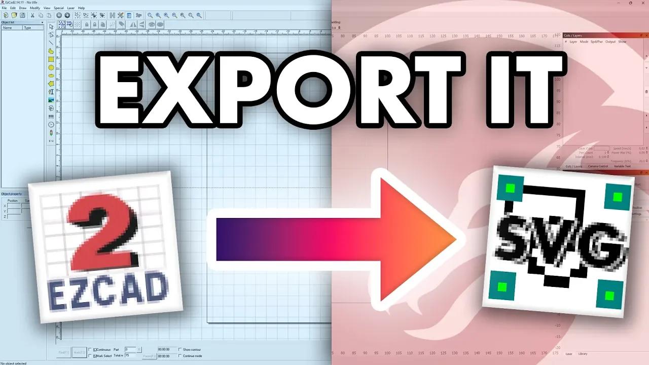 How to EXPORT .EZD Files from EZCAD to SVG