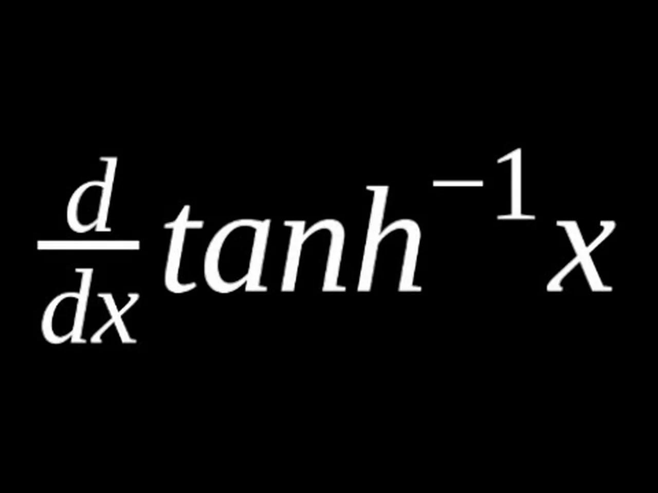Derivative of tanh^-1(x)