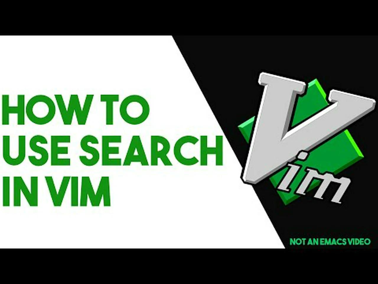 How to Search in Vim