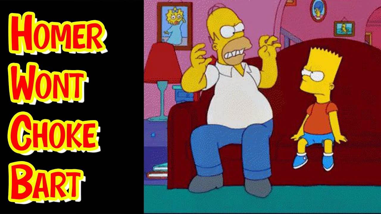 Homer Wont Choke Bart In The Simpsons Anymore - The death of comedy