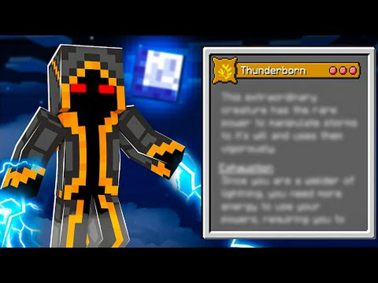 Minecraft Origins Mod: Thunderborn (Custom Origin)