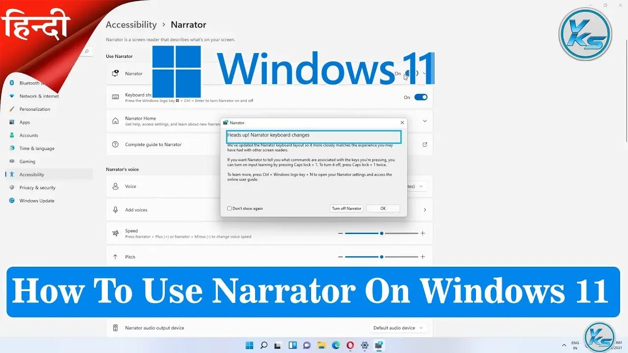 How To Use Narrator On Windows 11