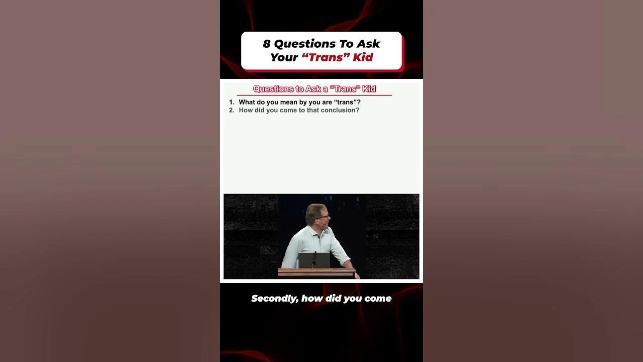 8 Questions To Ask Your “Trans” Kid | Frank Turek #Shorts