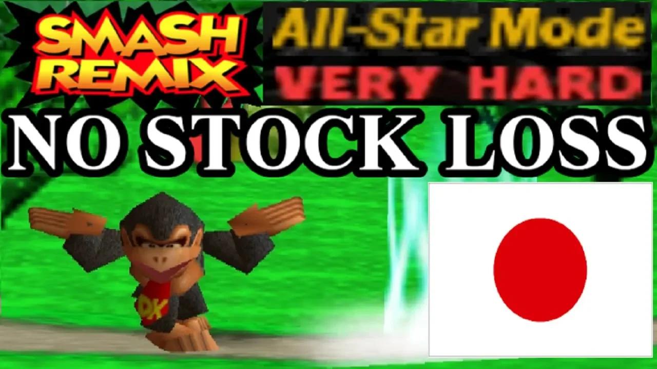 Smash Remix - All-Star Mode Gameplay with NTSC-J Donkey Kong (VERY HARD) No stock loss