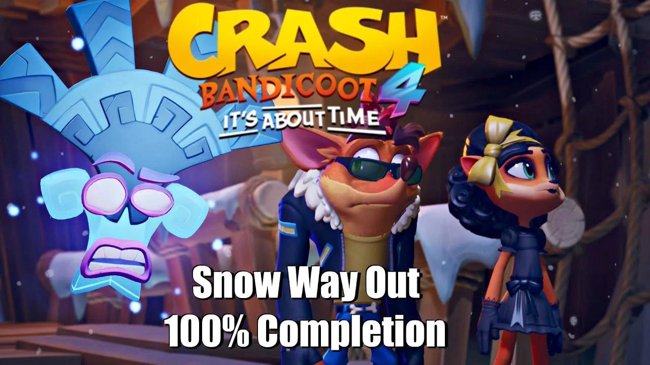 Crash Bandicoot 4 - Snow Way Out Level 100% Walkthrough (All Gems ...