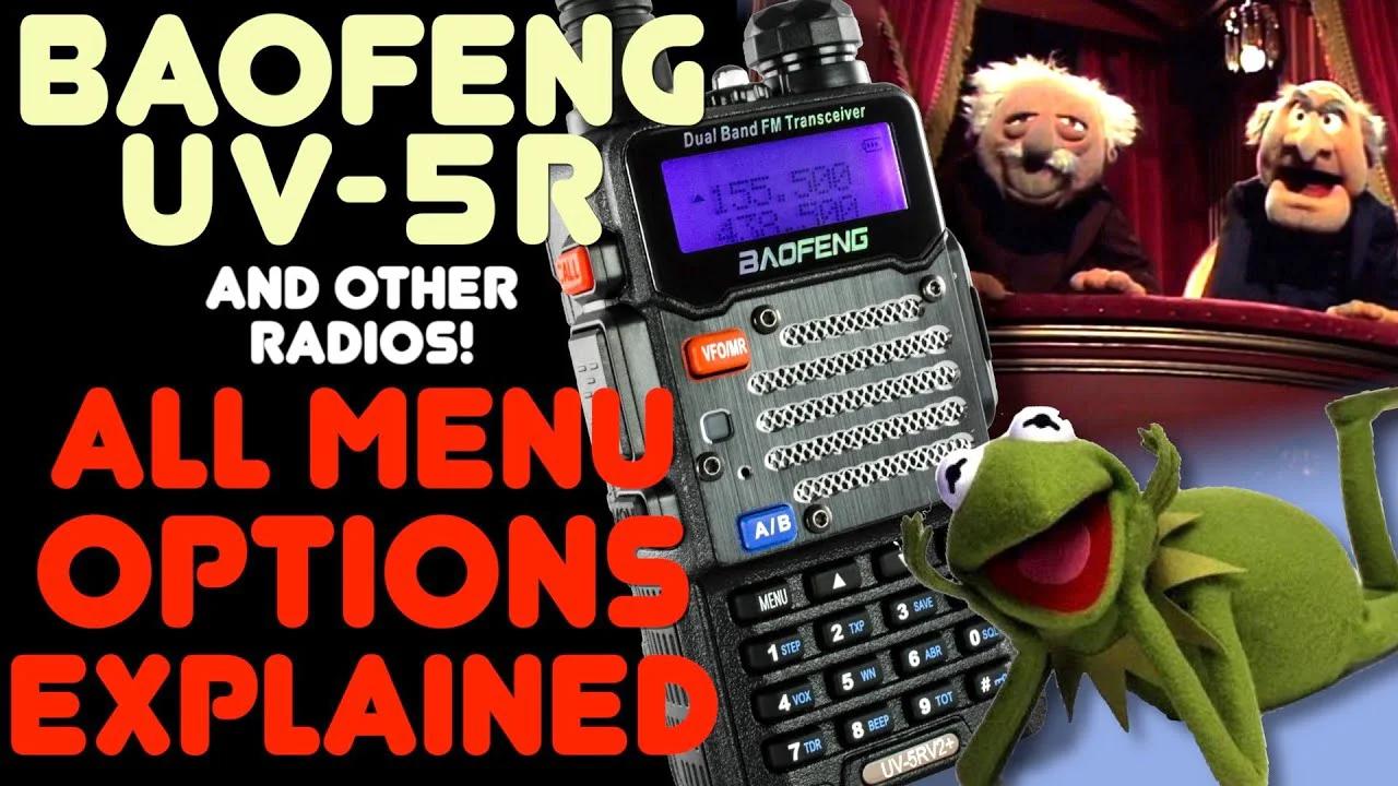 Baofeng UV-5R All Menu Settings Explained - How To Use The Menu System On A UV5R & Other Ham Radios