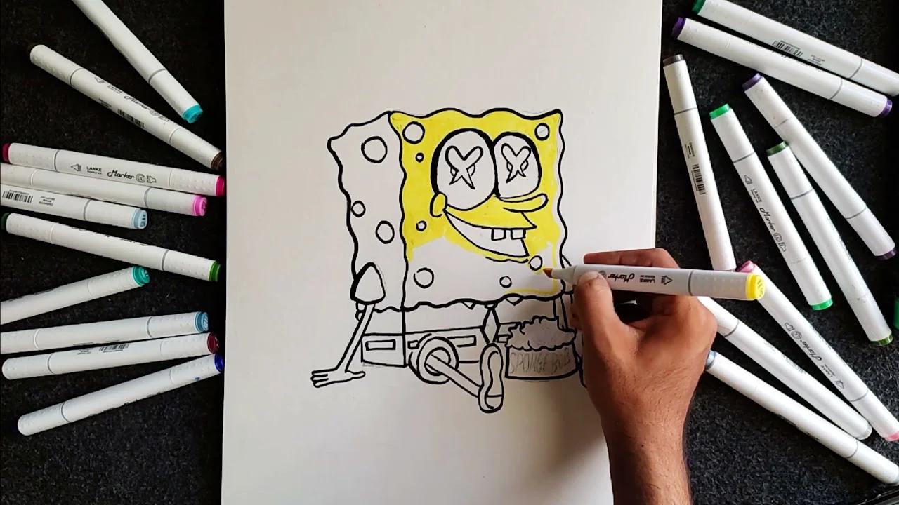How to draw Sponge Bob SquarePants with Copic Markers | Copic Markers ...