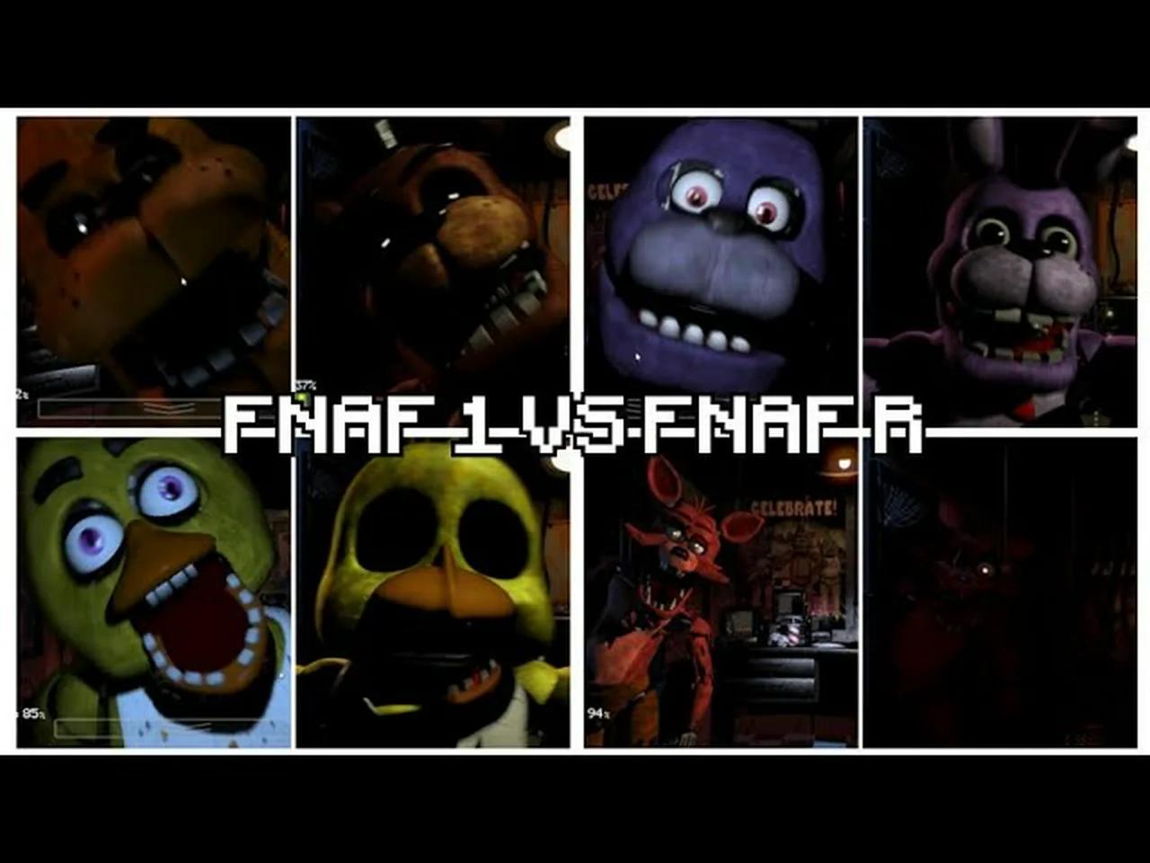 FNaF 1 vs FNaF: R – All Jumpscares Comparison