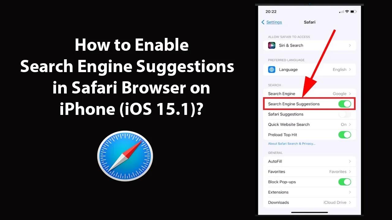How to Enable Search Engine Suggestions in Safari Browser on iPhone ...